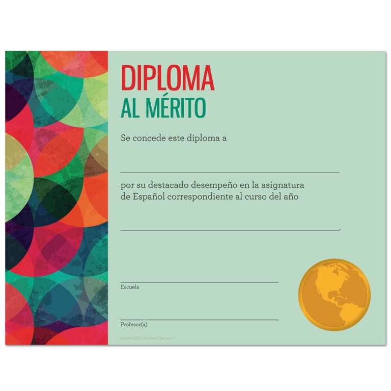 Modern Spanish Award Certificates - Modern Spanish Award Certificates ...